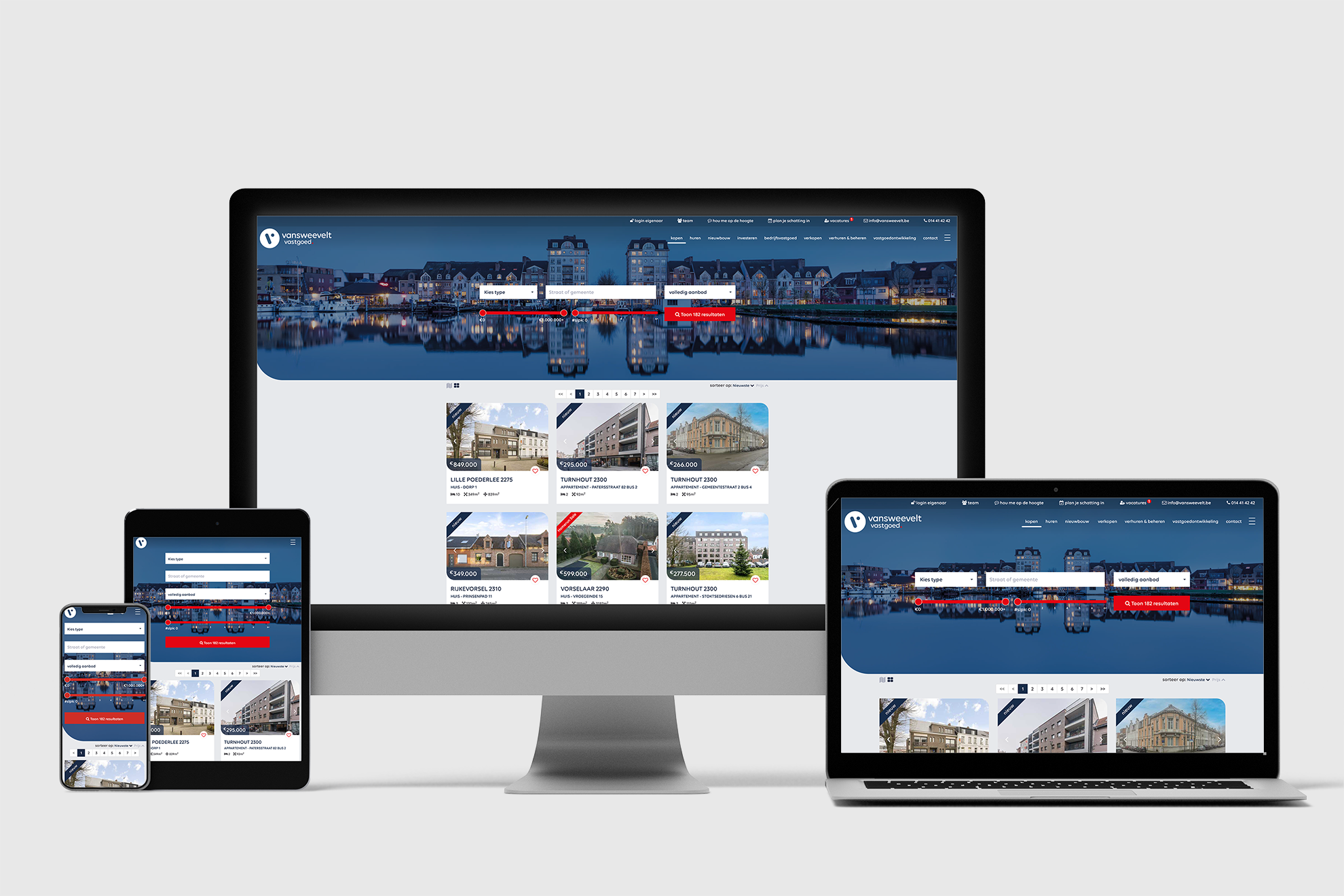 Vansweevelt - Turnhout / Website gekoppeld met Whise ERP | culd.